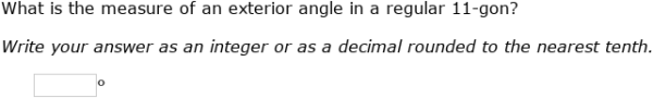 IXL | Exterior angles of polygons | 7th grade math