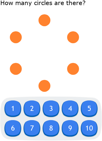 IXL | Count shapes in rings - up to 7 | Pre-K math