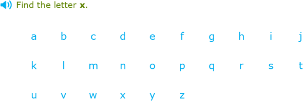 IXL | Find the letter in the alphabet: lowercase | Pre-K language arts