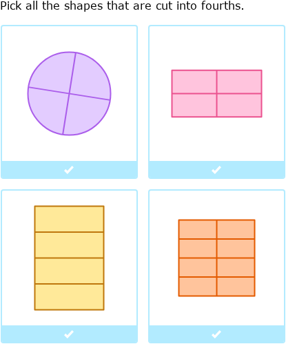 IXL | Identify halves and fourths | 2nd grade math