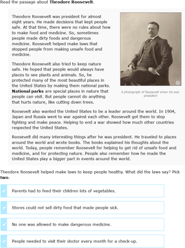 IXL | Theodore Roosevelt | 3rd grade social studies