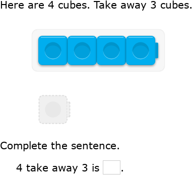 IXL | Take away cubes - up to 10 | 1st grade math
