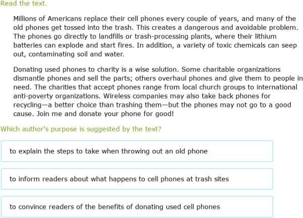 IXL Identify The Author s Purpose 8th Grade Language Arts IXL Identify The Author s Purpose 8th Grade Language Arts