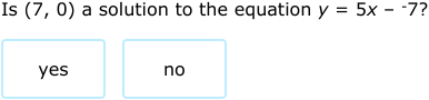IXL | Does (x, y) satisfy the equation? | 7th grade math