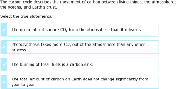 IXL | The carbon cycle | 7th grade science
