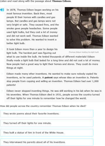 IXL | Thomas Edison | 2nd grade social studies