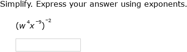 IXL - Simplify exponential expressions with variables using exponent ...