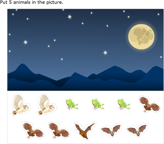 IXL | Count out stickers - up to 9 | Kindergarten math