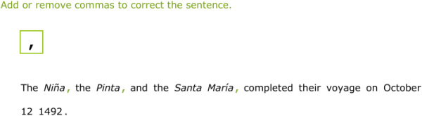 IXL Commas Review 4th Grade Language Arts