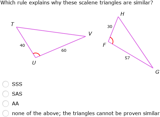 IXL - Similarity rules for triangles (Geometry practice)