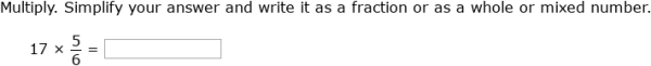 IXL | Multiply fractions and whole numbers | 6th grade math