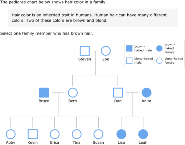 IXL | Read an animal pedigree chart | 5th grade science