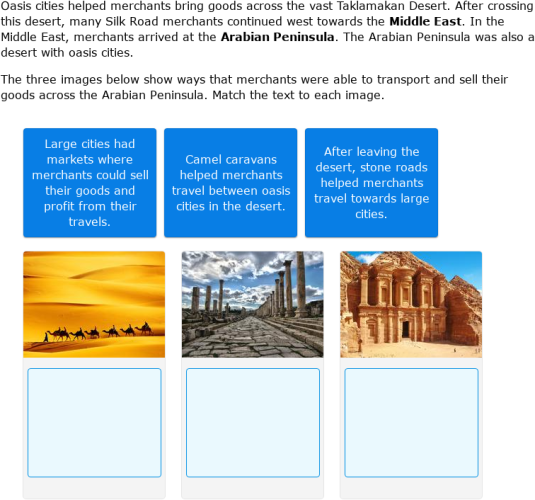 IXL | The ancient Silk Road: geography and transportation | 6th grade ...