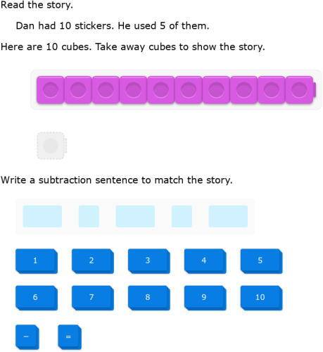 IXL | Model and write subtraction sentences for word problems - up to ...