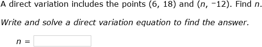 IXL - Write and solve direct variation equations (Algebra 2 practice)