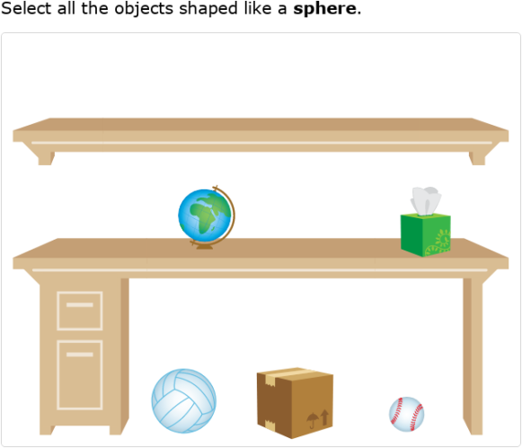 IXL | Solid shapes in the real world II | Pre-K math