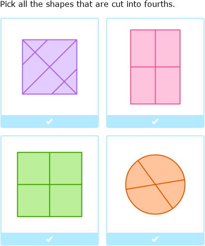 IXL | Identify halves, fourths, and eighths | 2nd grade math