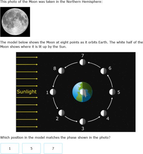 IXL | Identify phases of the Moon | 5th grade science