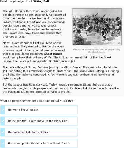 IXL | Sitting Bull | 3rd grade social studies
