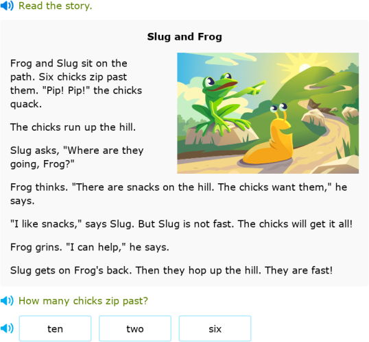 IXL | Read short vowel stories | 1st grade language arts