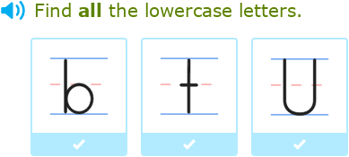 IXL | Find all the lowercase letters | Pre-K language arts