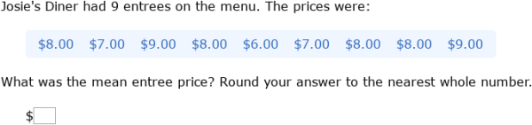 IXL | Calculate mean, median, mode, and range | 7th grade math