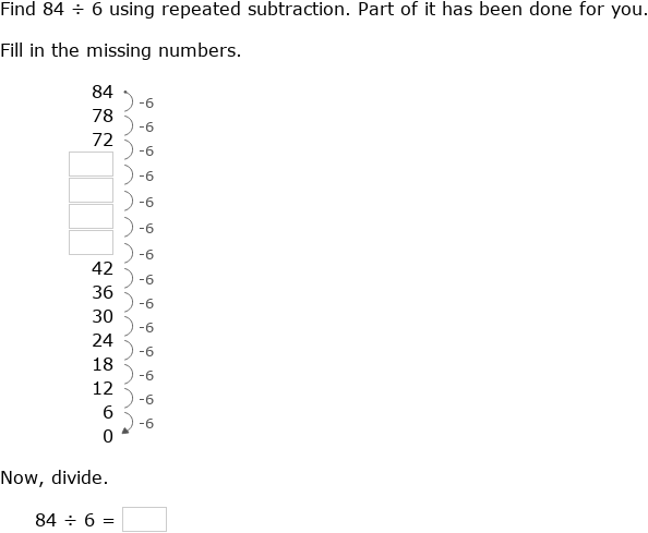 IXL | Divide using repeated subtraction | 3rd grade math