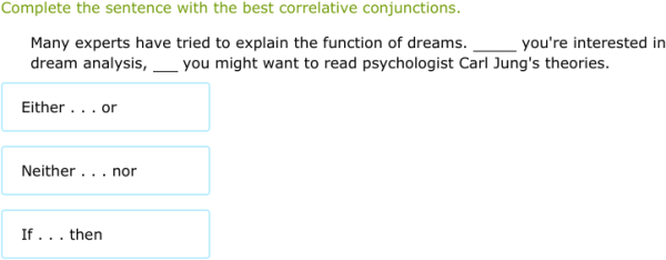 IXL | Use the correct pair of correlative conjunctions | 9th grade ...