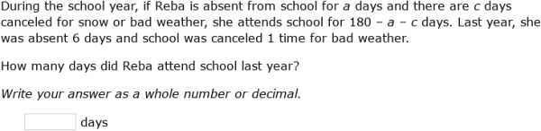IXL | Evaluate variable expressions: word problems | 6th grade math