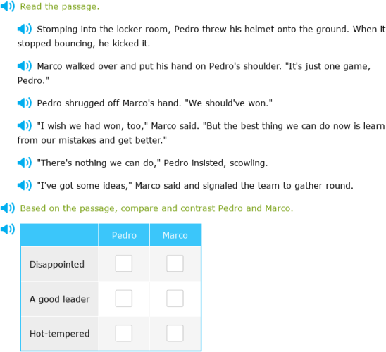 IXL | Compare and contrast characters | 2nd grade language arts