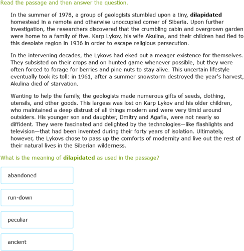 IXL | Use context to identify the meaning of a word | 12th grade ...