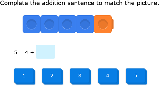 IXL | Complete the addition sentence to make 5 | Kindergarten math
