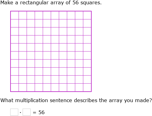 IXL | Make arrays to model multiplication | 6th grade math