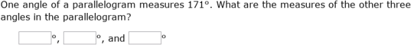 IXL | Find missing angles in parallelograms | 7th grade math