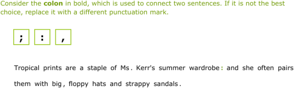 IXL | Join sentences with semicolons, colons, and commas | 11th grade ...