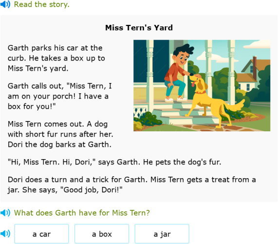 IXL | Read r-controlled stories | 1st grade language arts