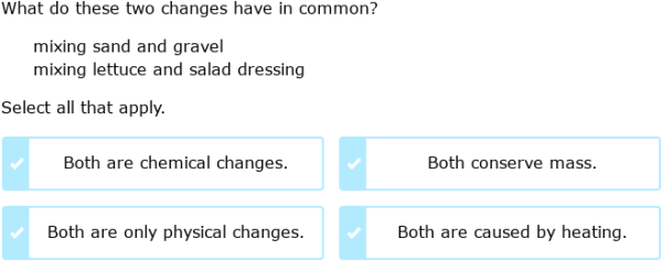 IXL | Compare physical and chemical changes | 7th grade science