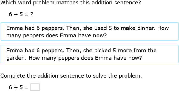 IXL | Match word problems to addition and subtraction sentences - up to ...