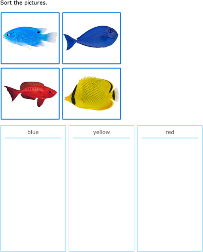 IXL | Sort objects by color | 1st grade science
