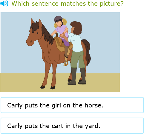IXL | Choose the r-control sentence that matches the picture | 1st ...