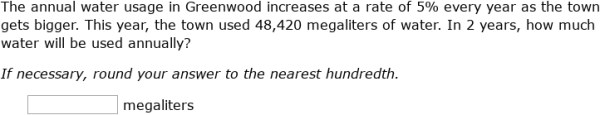 IXL - Exponential growth and decay: word problems (Algebra 1 practice)