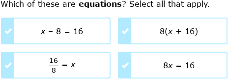 IXL | Identify expressions and equations | 6th grade math