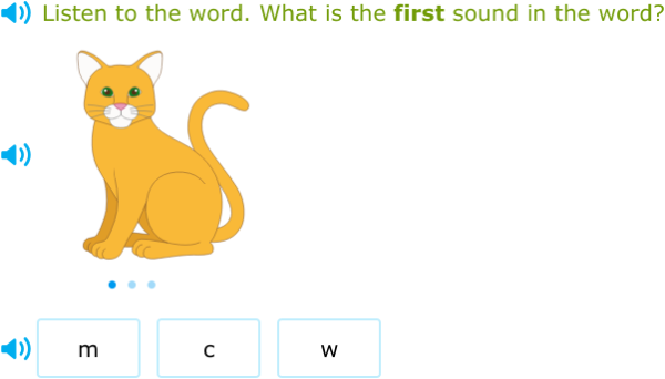 IXL | Identify the first, second, and last sound in a word ...