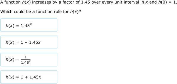 IXL - Identify linear and exponential functions (Precalculus practice)