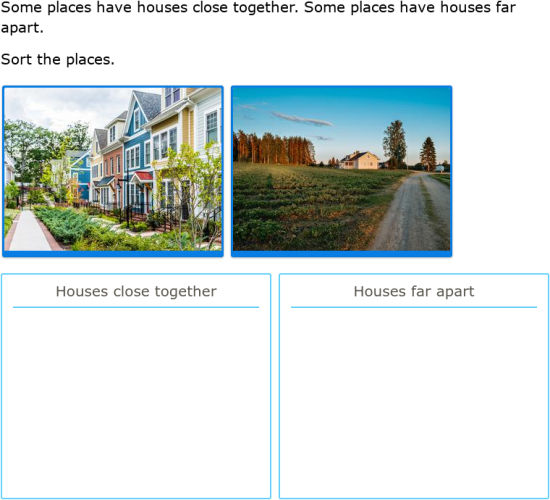 IXL | Compare cities and rural areas | Kindergarten social studies