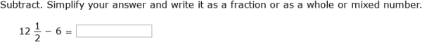 IXL | Subtract fractions and whole numbers from mixed numbers | 5th ...