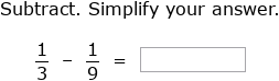 IXL | Subtract fractions with unlike denominators | 5th grade math