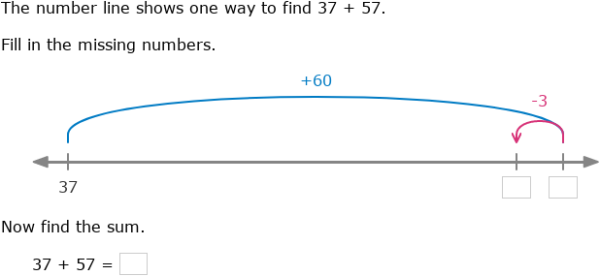 IXL | Use compensation to add on a number line: sums up to 100 | 3rd ...