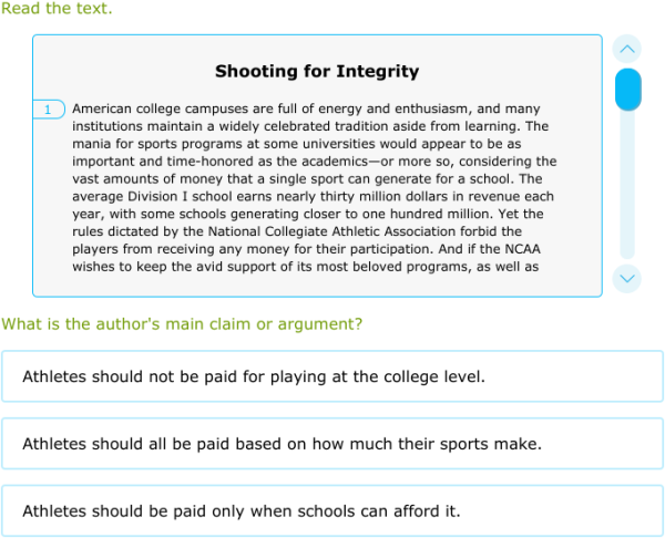 IXL | Trace an argument: set 1 | 12th grade language arts