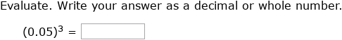 IXL | Evaluate powers with integer, decimal, and fractional bases | 6th ...